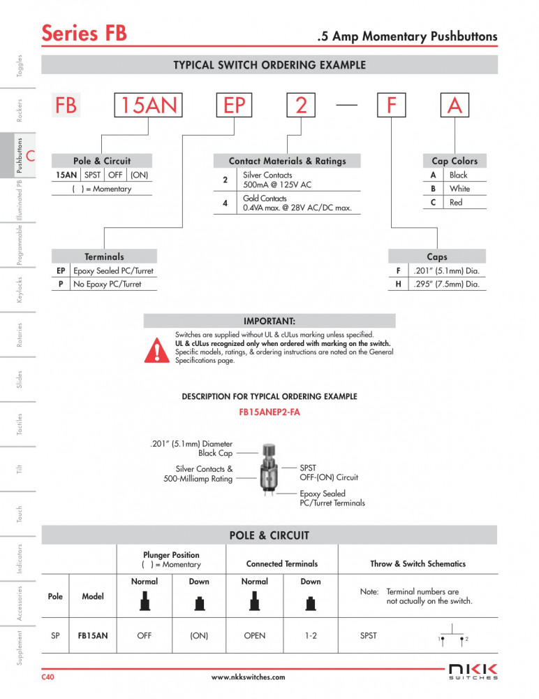 FB Series technical document page 3