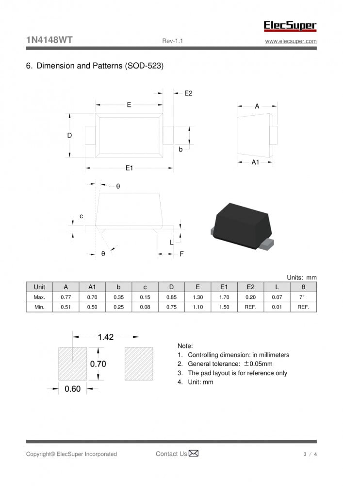 1N4148WT datasheet page 3