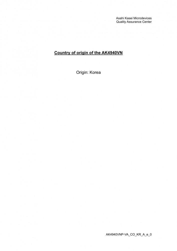 AK4940VN quality document page 10