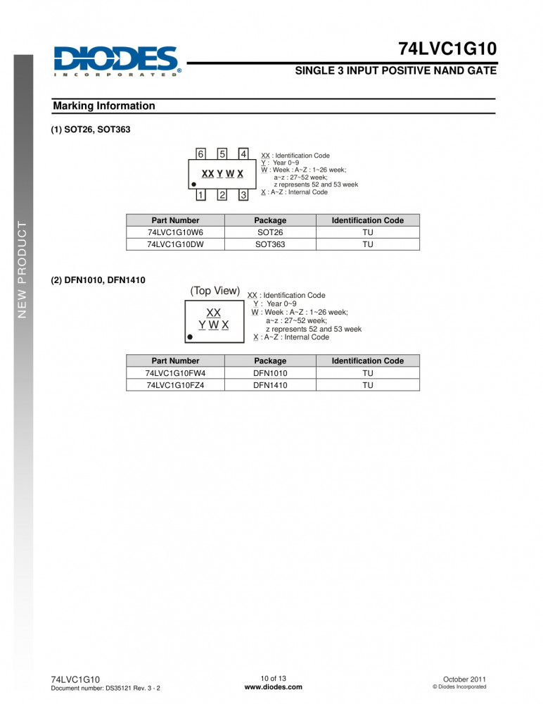 Datasheet page 10