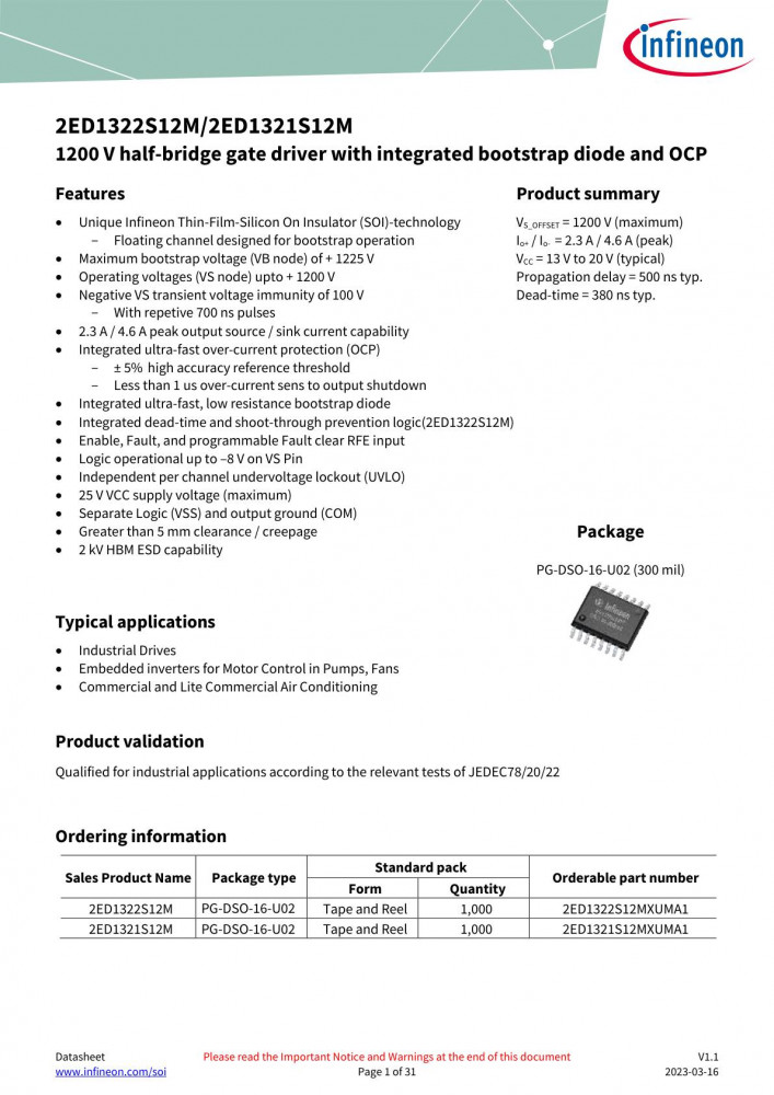 2ED1322S12M datasheet page 1