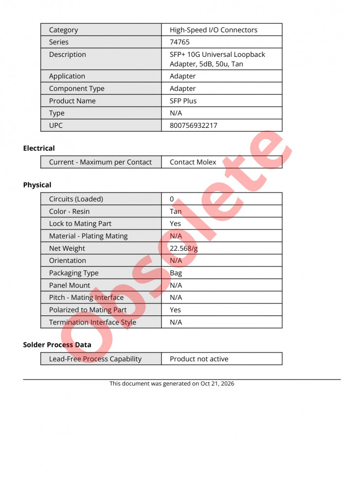Product document image 2 for MOLEX 747650904