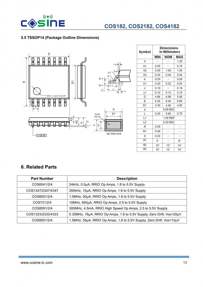 COS2182SR datasheet page 10