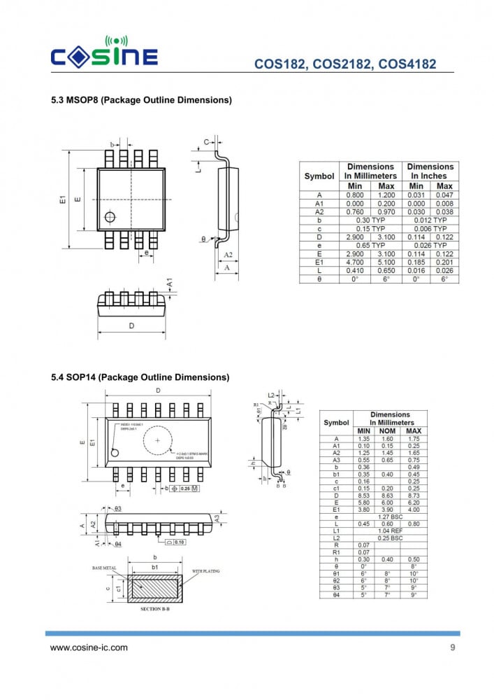 COS2182SR datasheet page 9