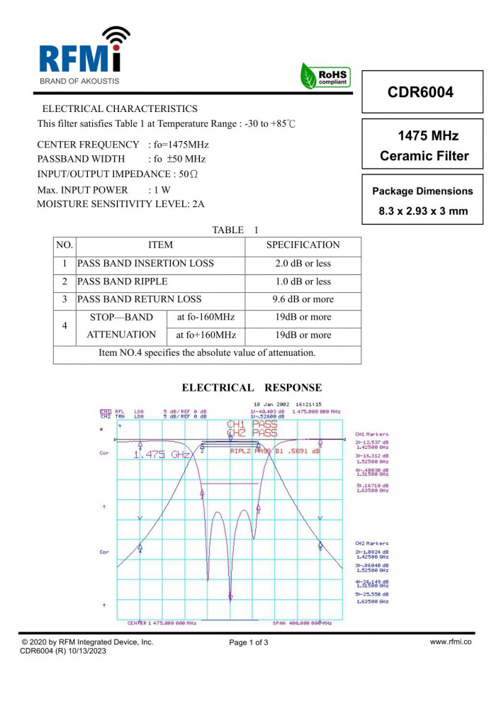 CDR6004 technical document page 1