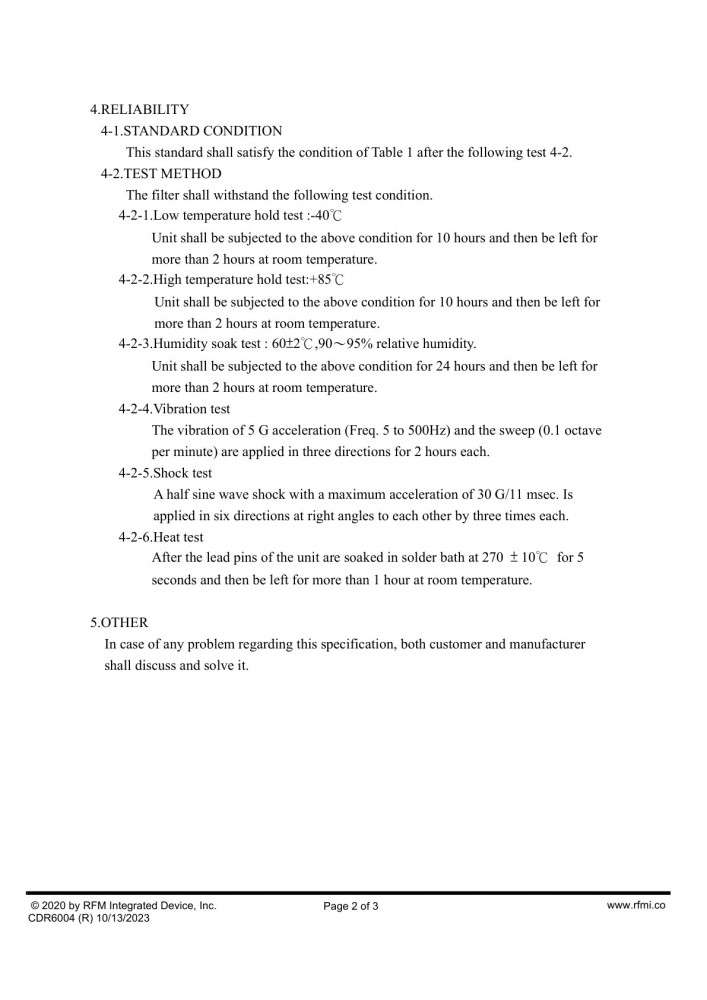 CDR6004 technical document page 2