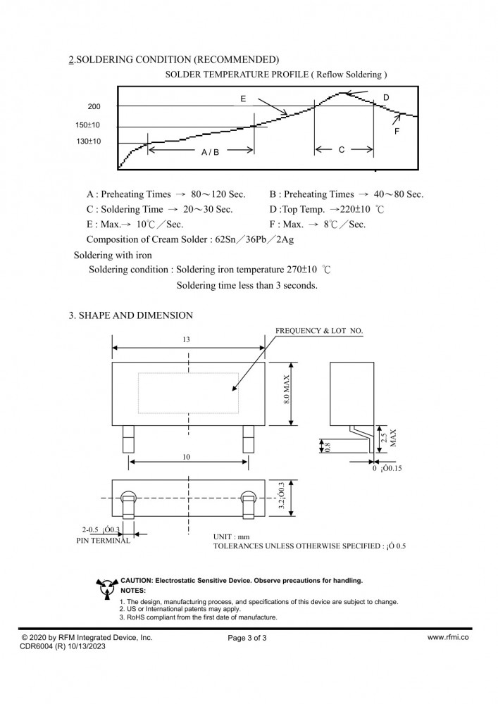 CDR6004 technical document page 3