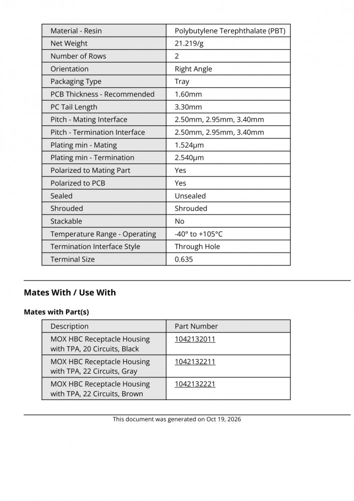 Product specification page 3