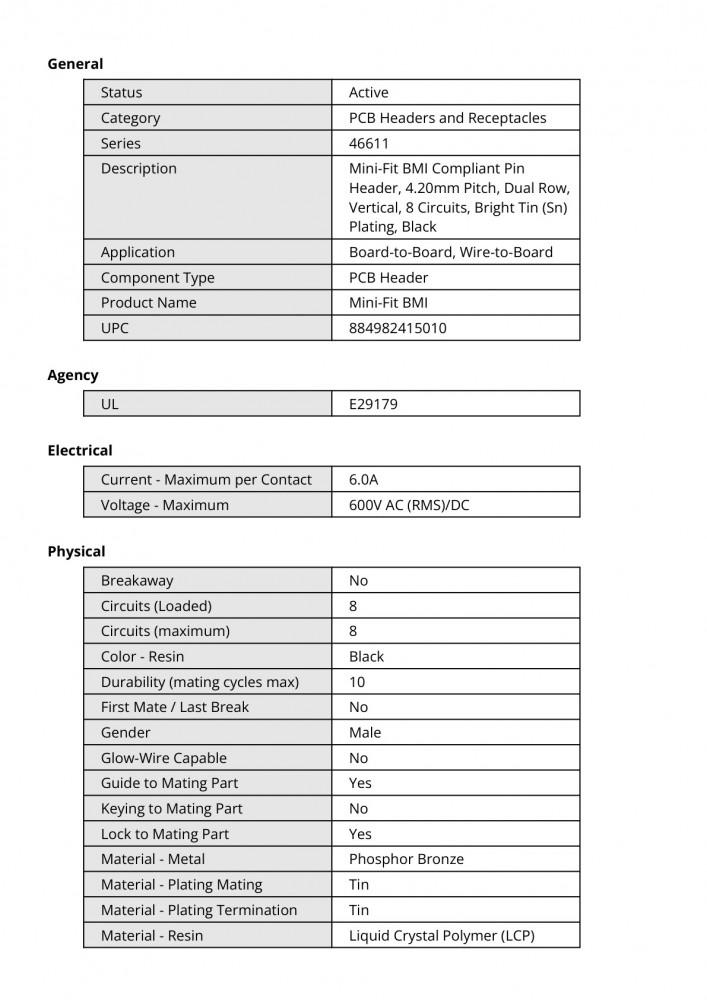 MOLEX 466111008 technical document image, page 2