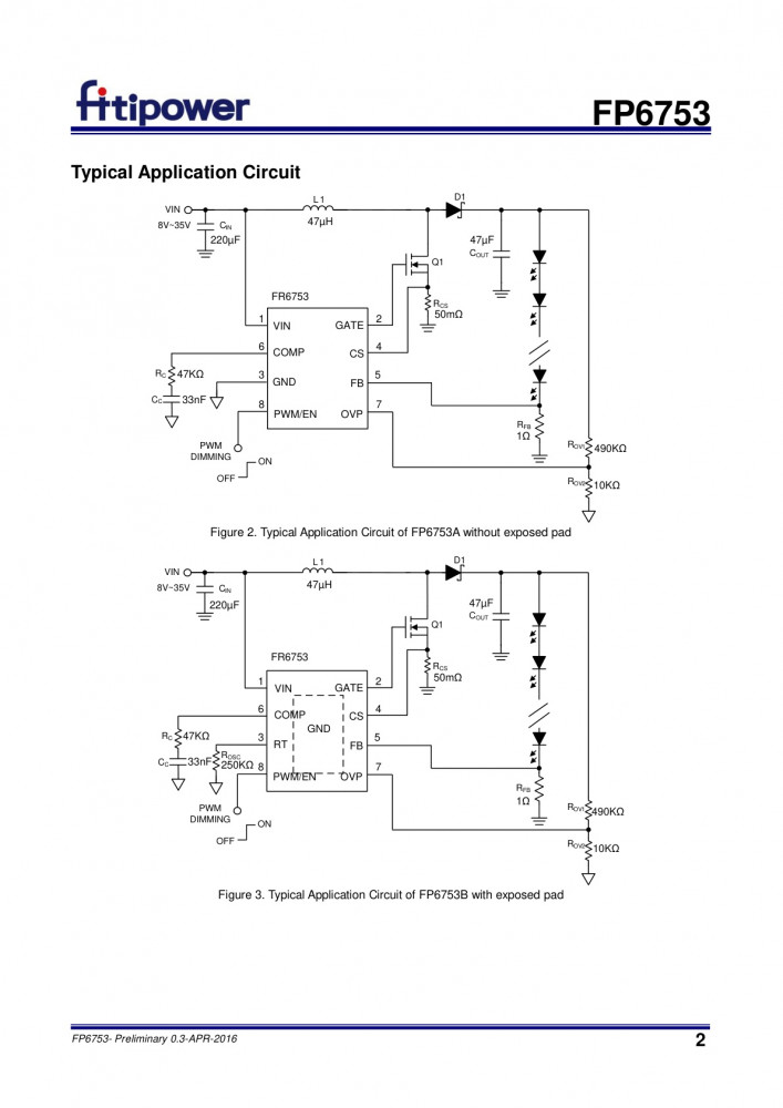 FP6753 datasheet page 2