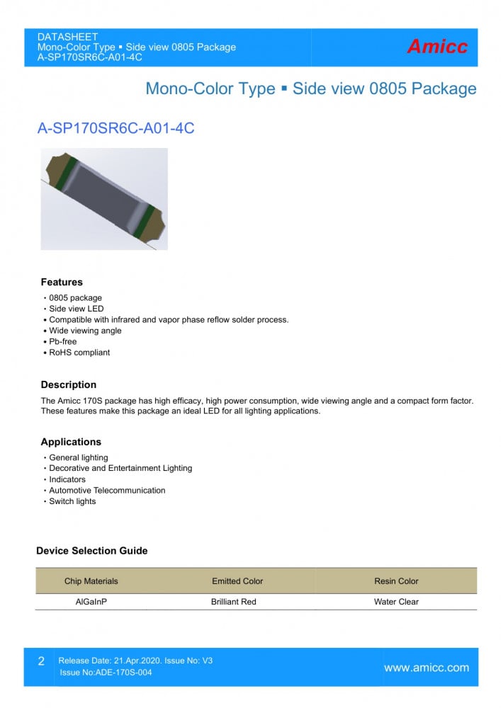 A-SP170SR6C-A01-4C approval sheet page 2