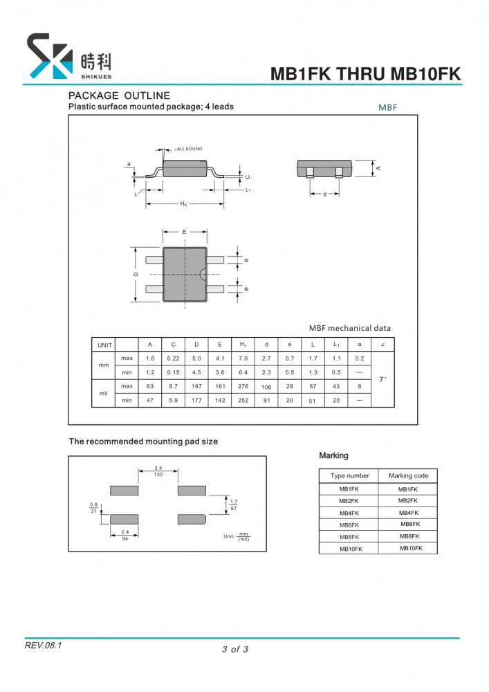 MB10FK datasheet page 3