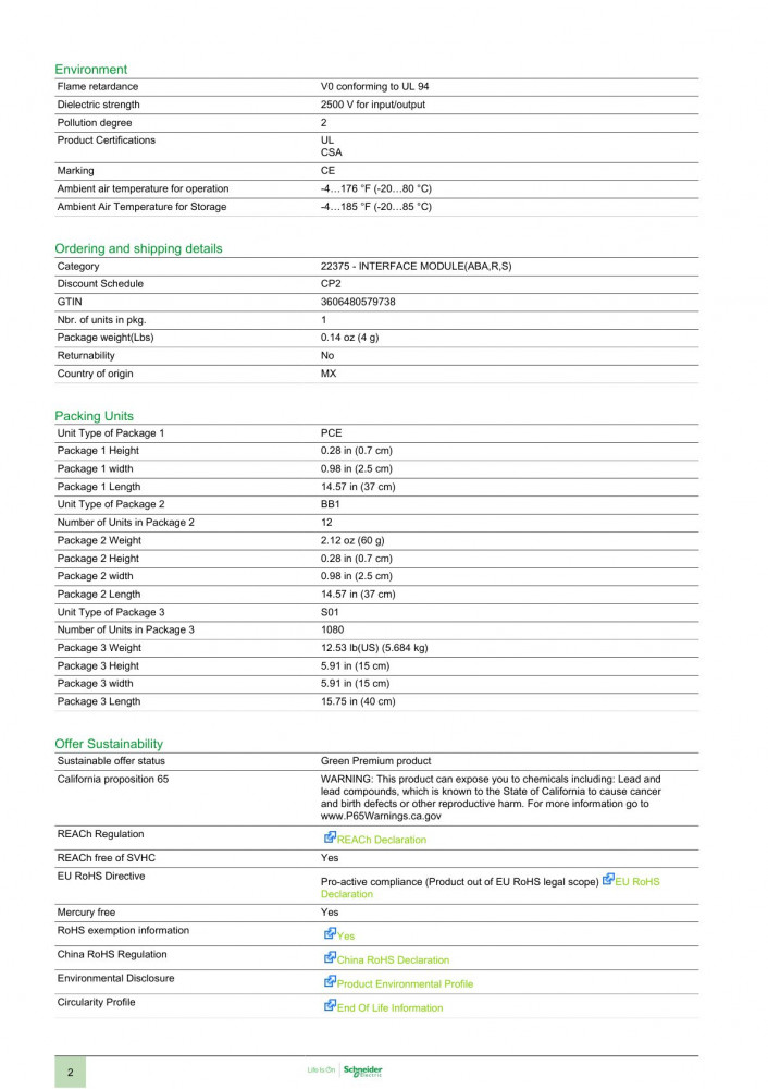 SSL1A12BDR technical document page 2