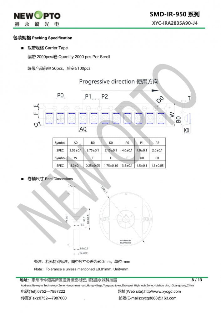 XYC-IRA2835A90-J4 specification page 8