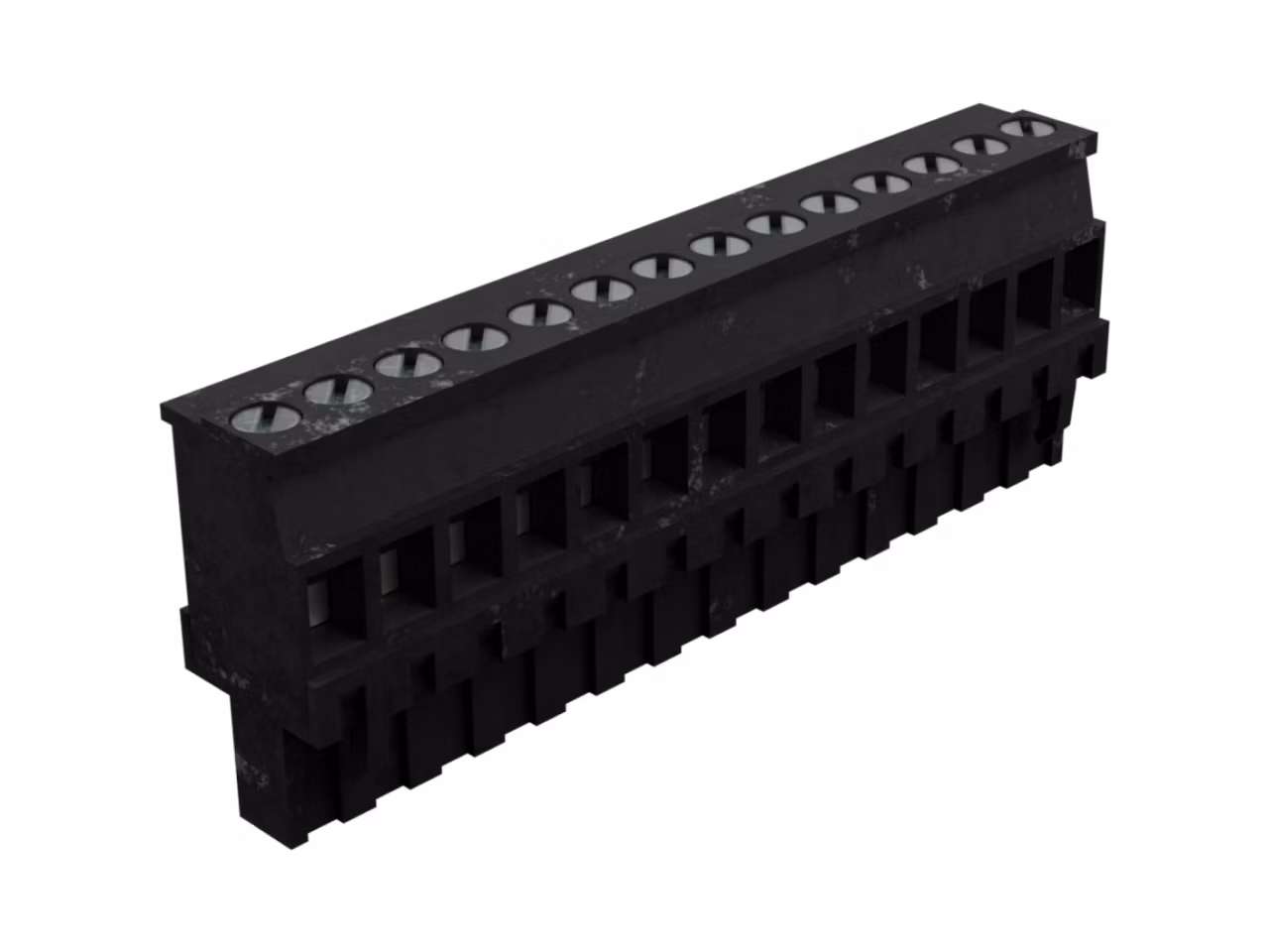 5.08mm Pitch Eurostyle Vertical Plug, with Reverse Imprinting, Front Wire Entry, Black, 14 Circuits for sale