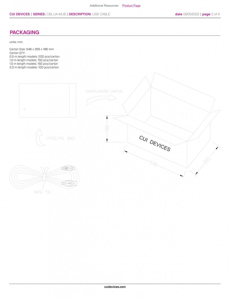 CBL-UA-MUB-10BP datasheet page 3