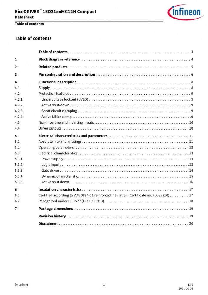 Infineon 1ED3121MC12H datasheet page 3
