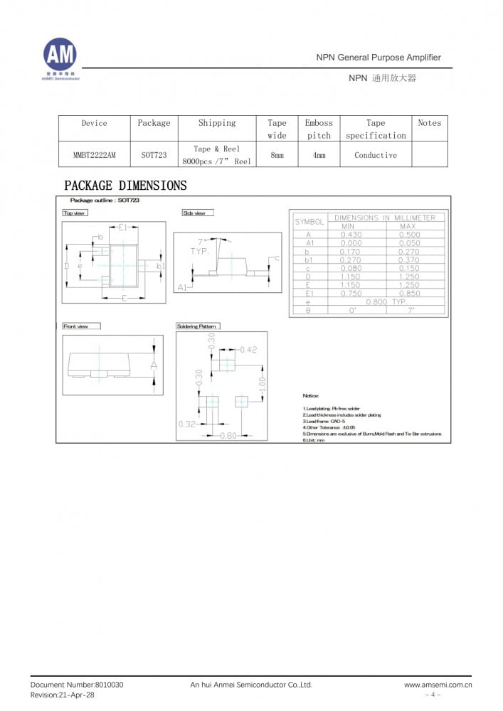 MMBT2222AM datasheet page 4
