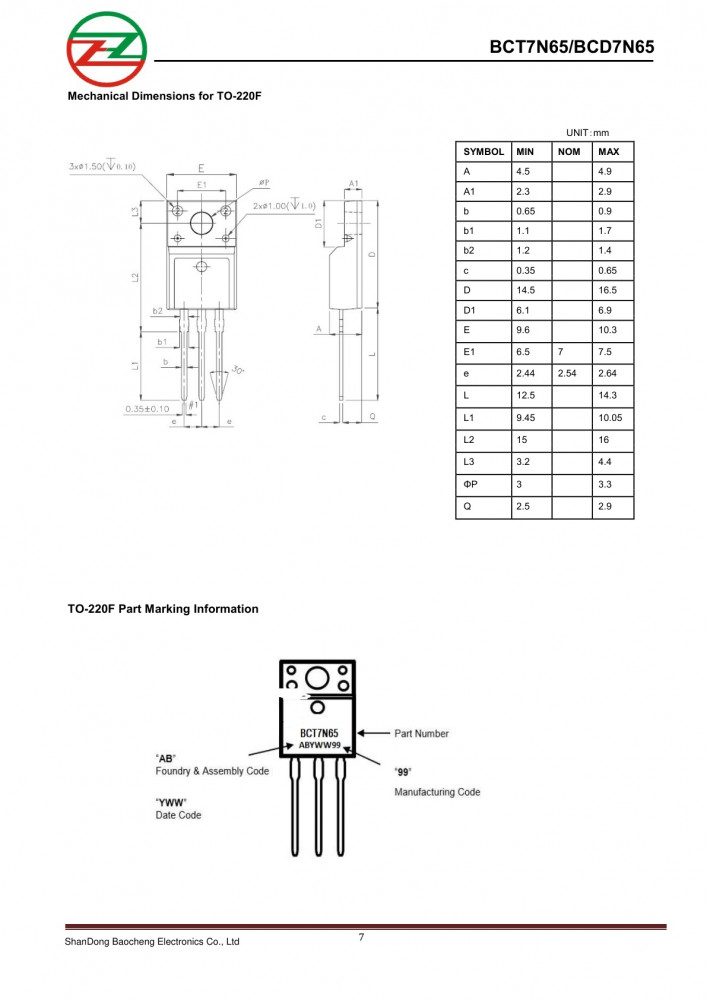 BCD7N65 datasheet page 7