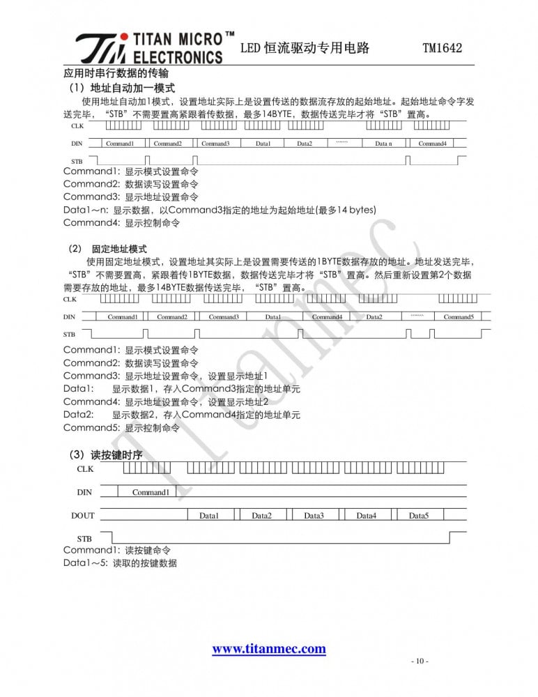 TM1642 datasheet page 10