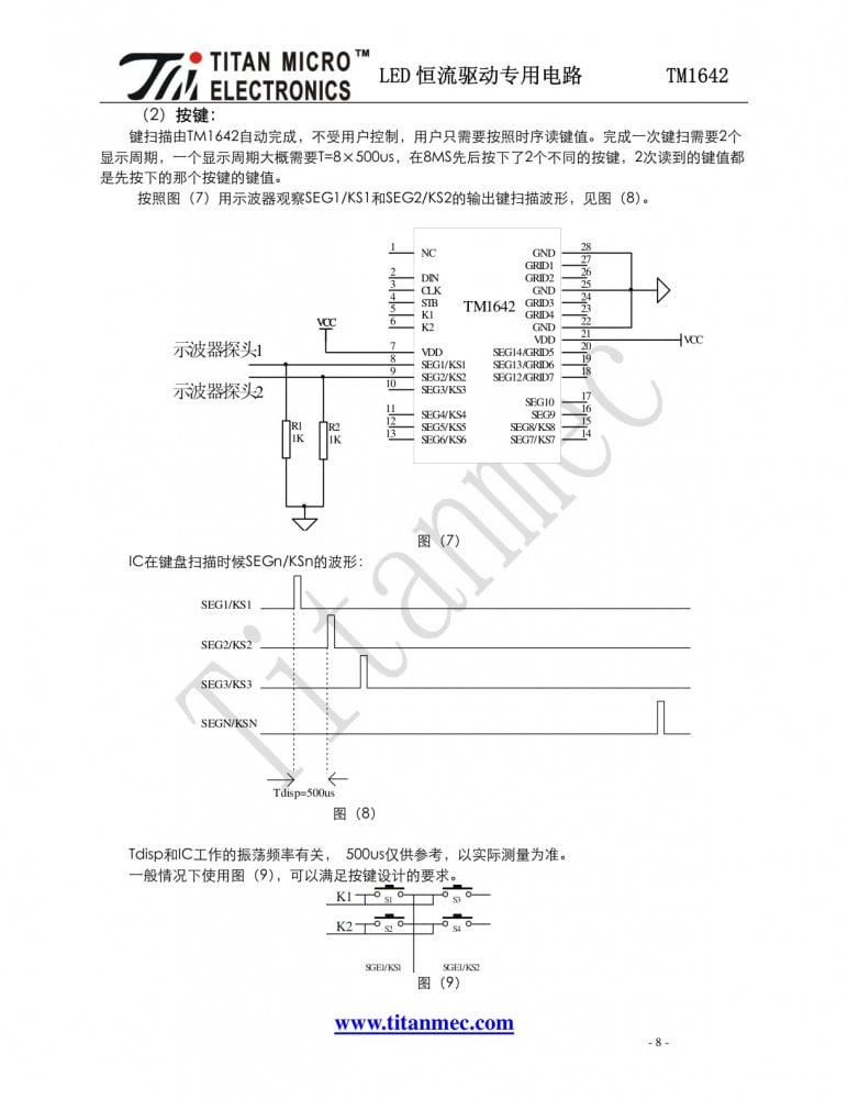 TM1642 datasheet page 8