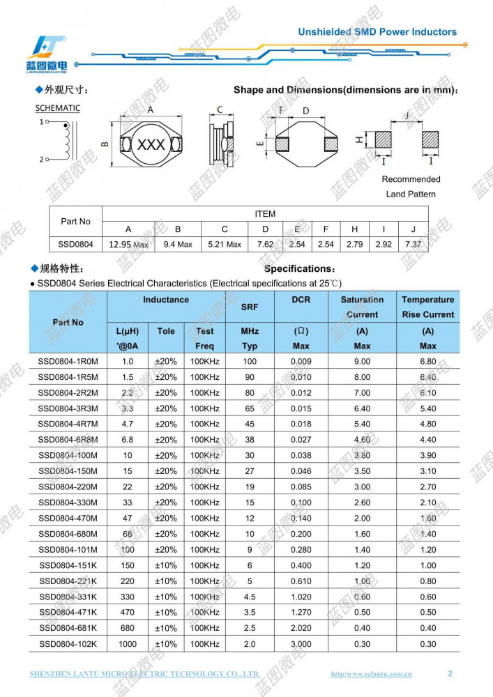 SSD0804 datasheet page 2