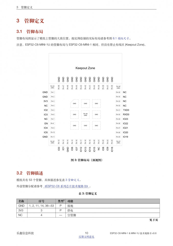 ESP32-C6-MINI-1-N4 datasheet page 10