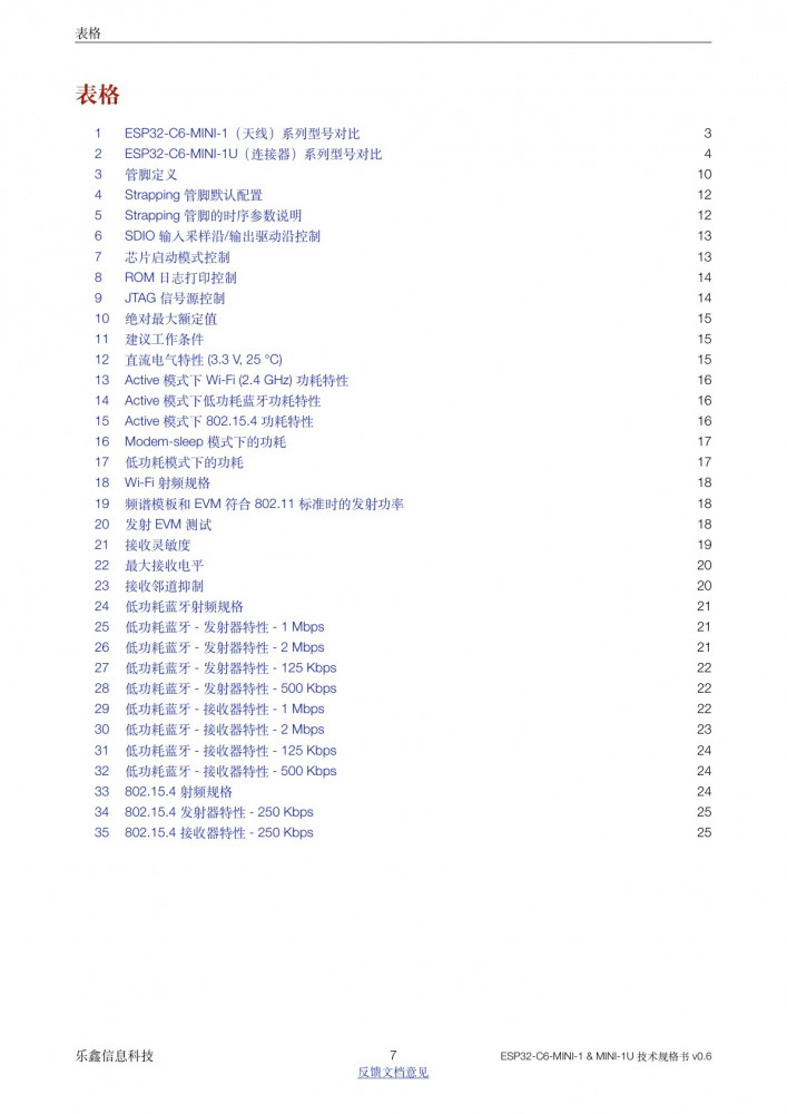 ESP32-C6-MINI-1-N4 datasheet page 7