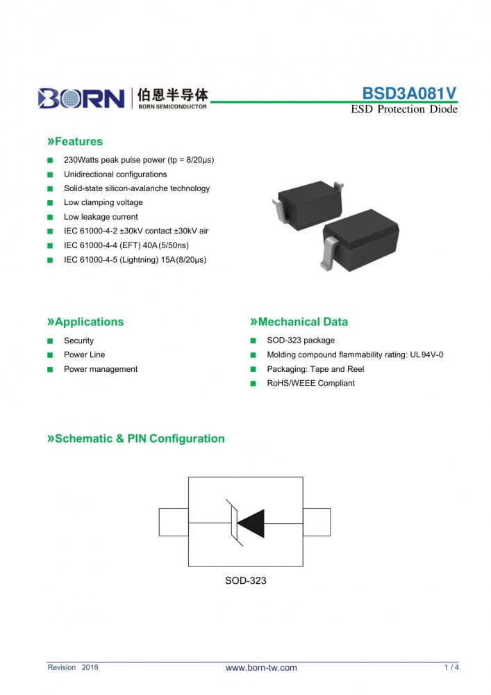 BSD3A081V datasheet page 1