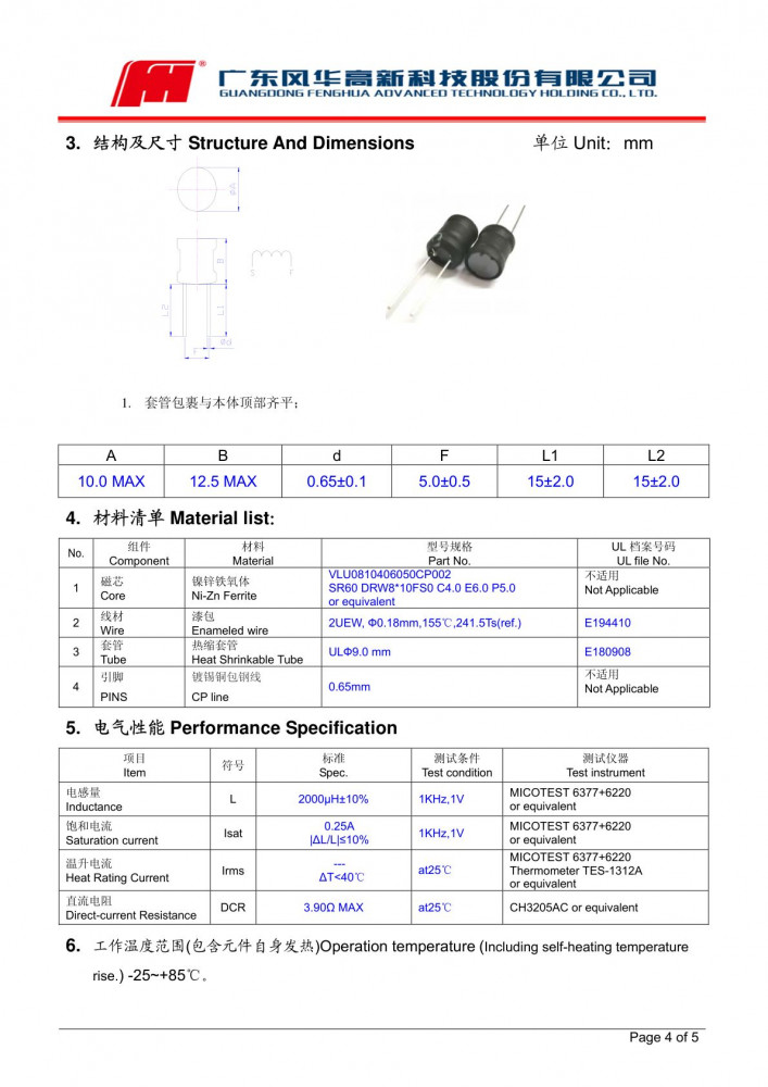VLU0810-202KB approval sheet page 5