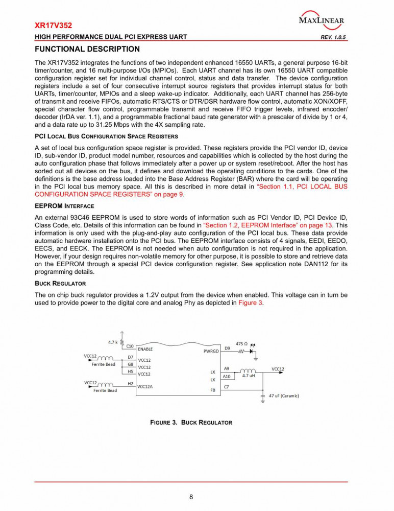 XR17V352 datasheet page 8
