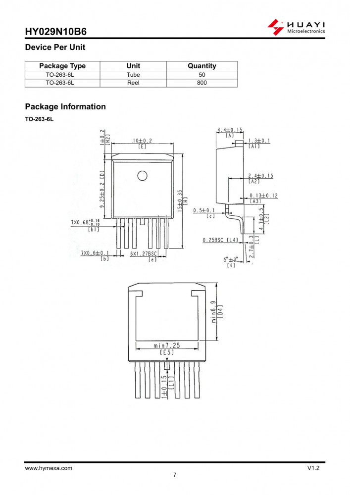 HY029N10B6 datasheet page 7