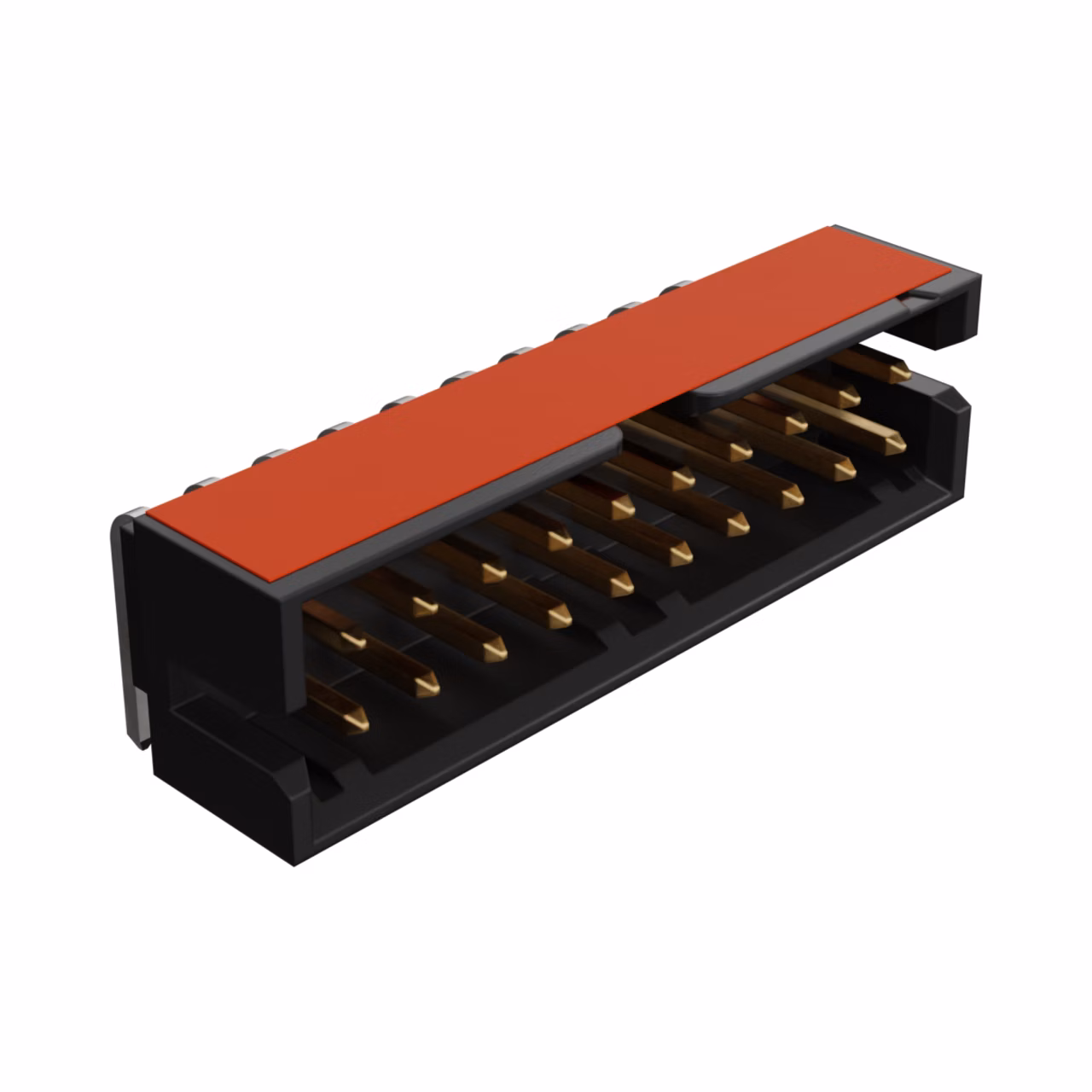 2.00mm Pitch, Milli-Grid PCB Header, Dual Row, Right-Angle, Through Hole, 20 Circuits, 0.38µm Gold (Au) Plating, 2.16mm Tail Length, Dual Side Slots, Dual Friction Locks, Center Polarization, Tape and Reel, with Pick-and-Place Tape for sale