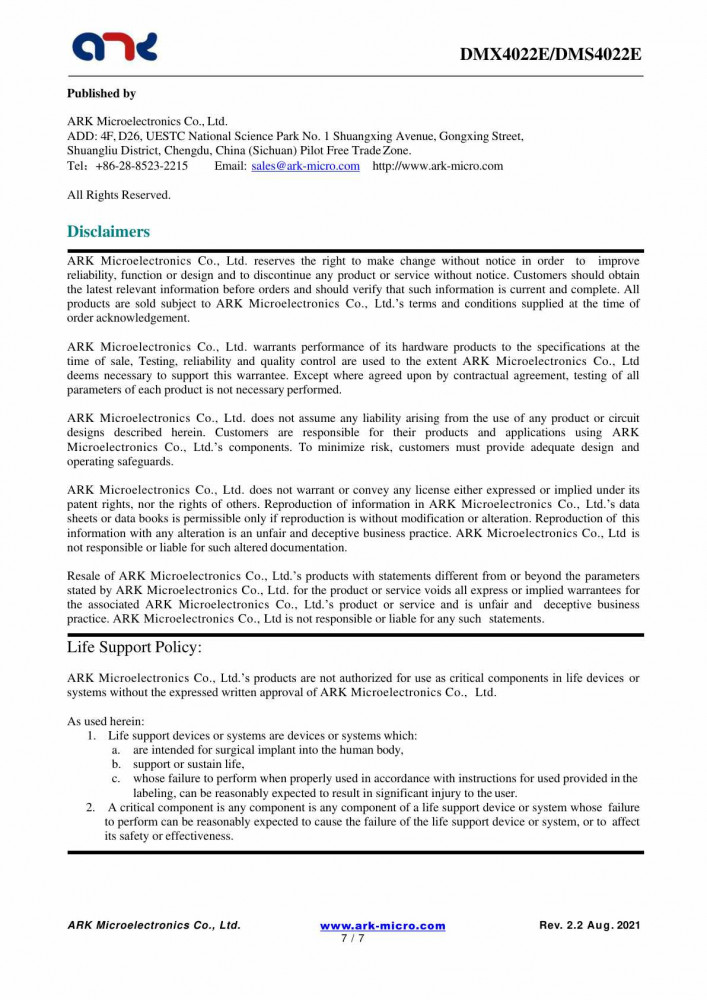 DMS4022E datasheet page 7