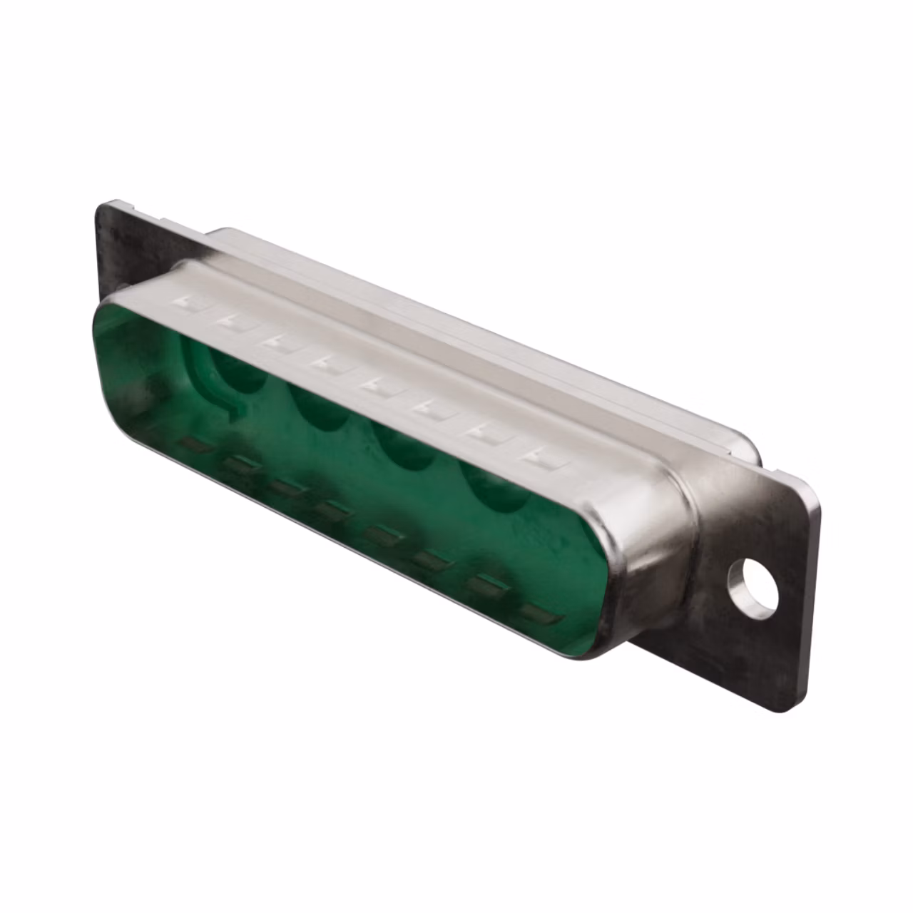 FCT Mixed Layout D-Sub Housing, Male, Tin-plated Shell, Non-Magnetic, 5 Circuits Unloaded, Green Insulator for sale