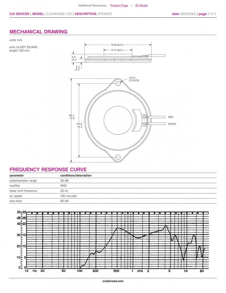 CLS0401MAE-L152 mechanical drawing
