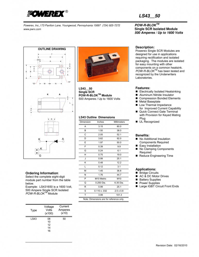 LS431650 technical document page 1