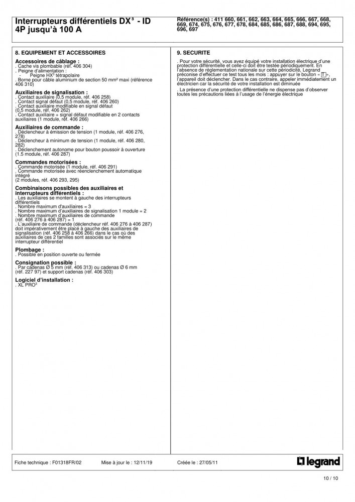 Legrand DX³ technical document page 10
