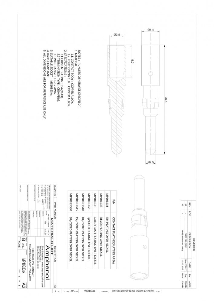 MP10B23G10 technical document preview