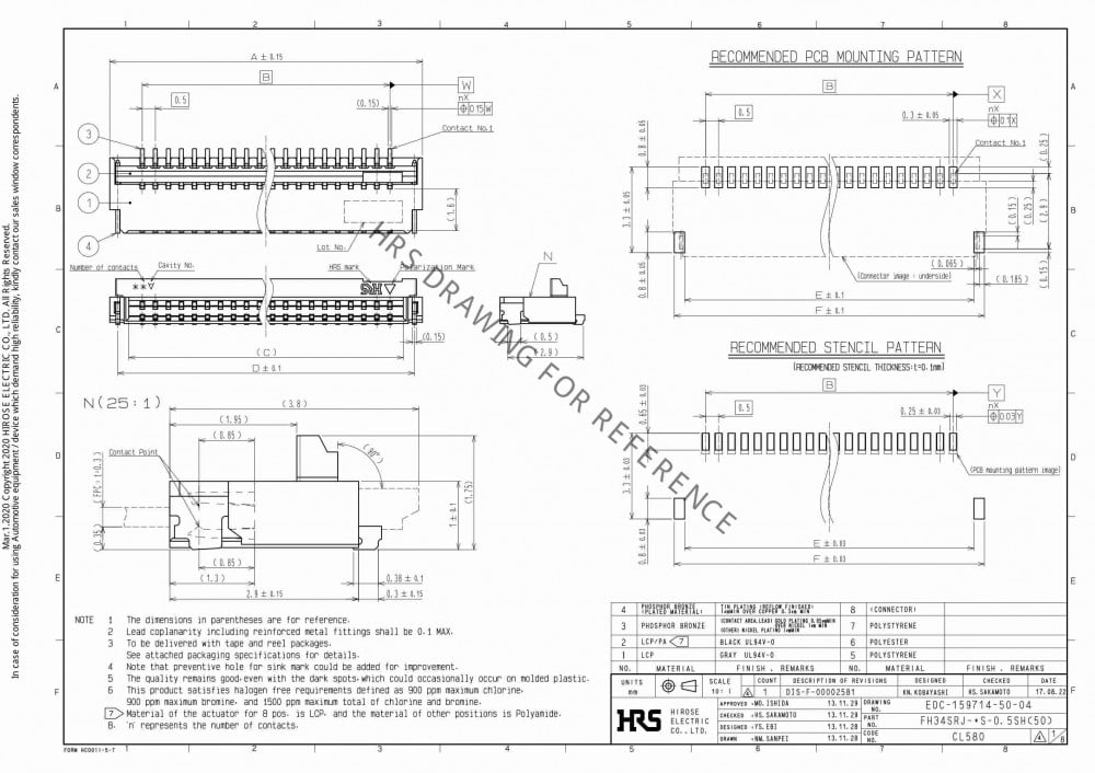 HRS FH34SRJ technical document page 1