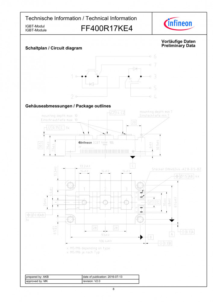 FF400R17KE4 technical document page 8