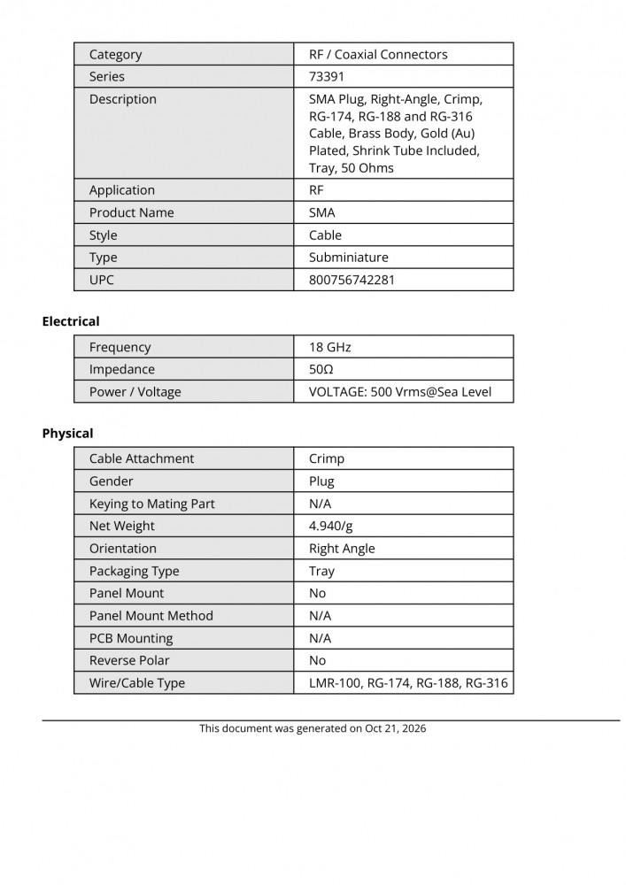 MOLEX 733910231 technical document page 2