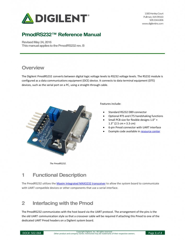 Technical document page 1