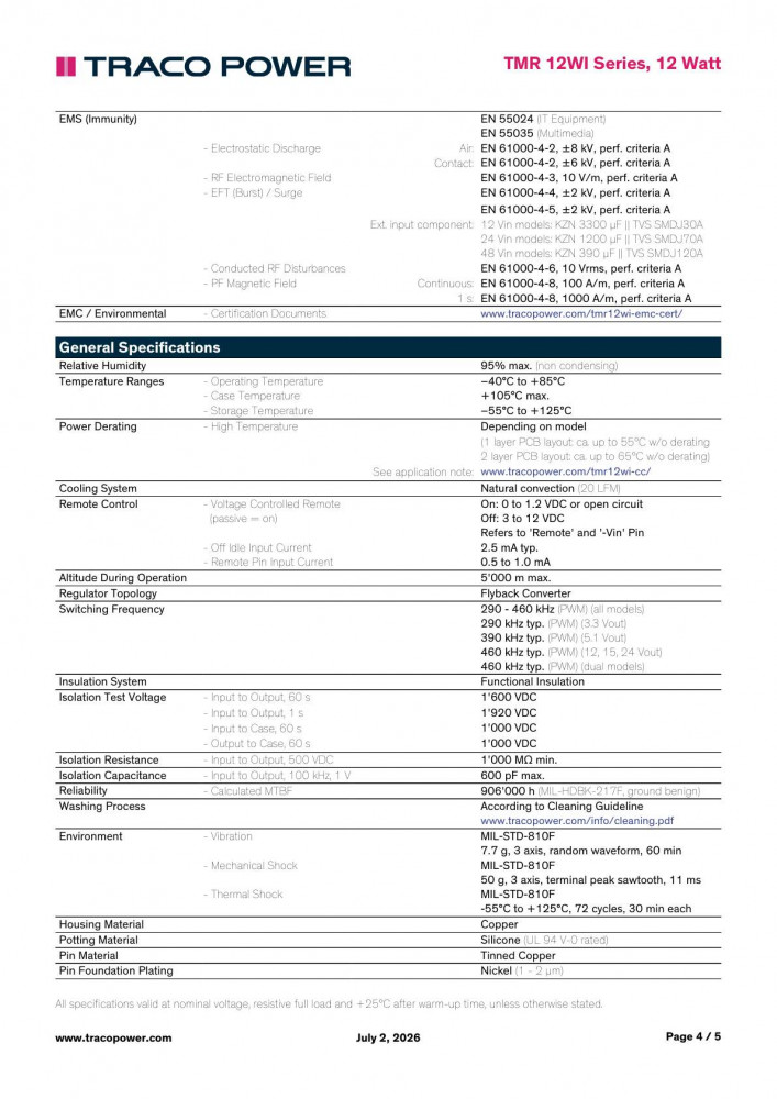 TMR 12WI datasheet preview, page 4