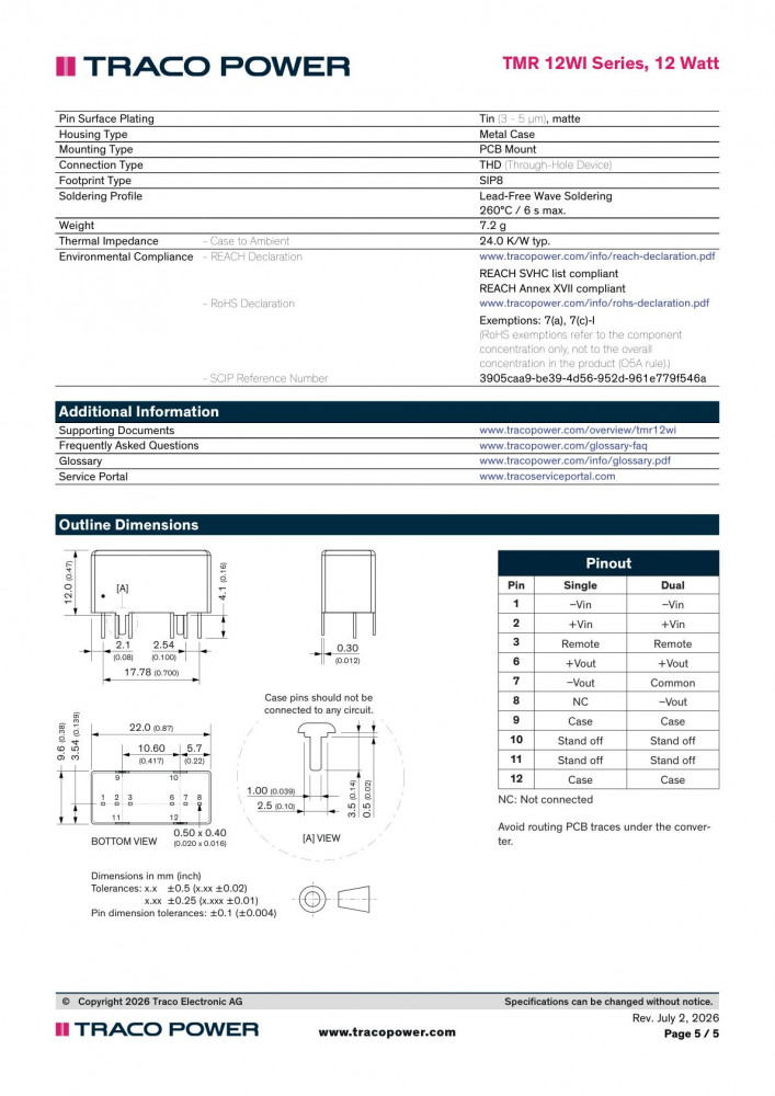 TMR 12WI datasheet preview, page 5