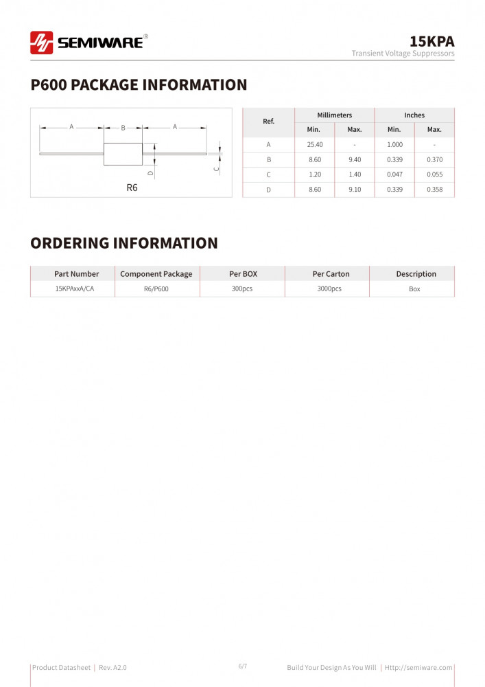 SEMIWARE 15KPA series datasheet page 6