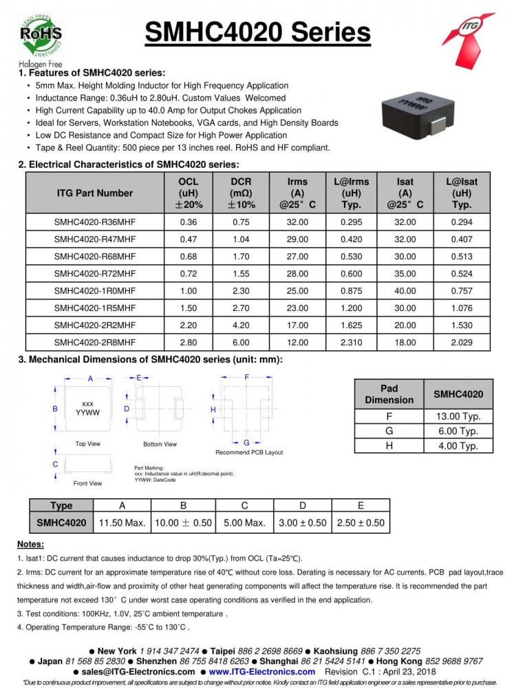 SMHC4020 technical document page 1