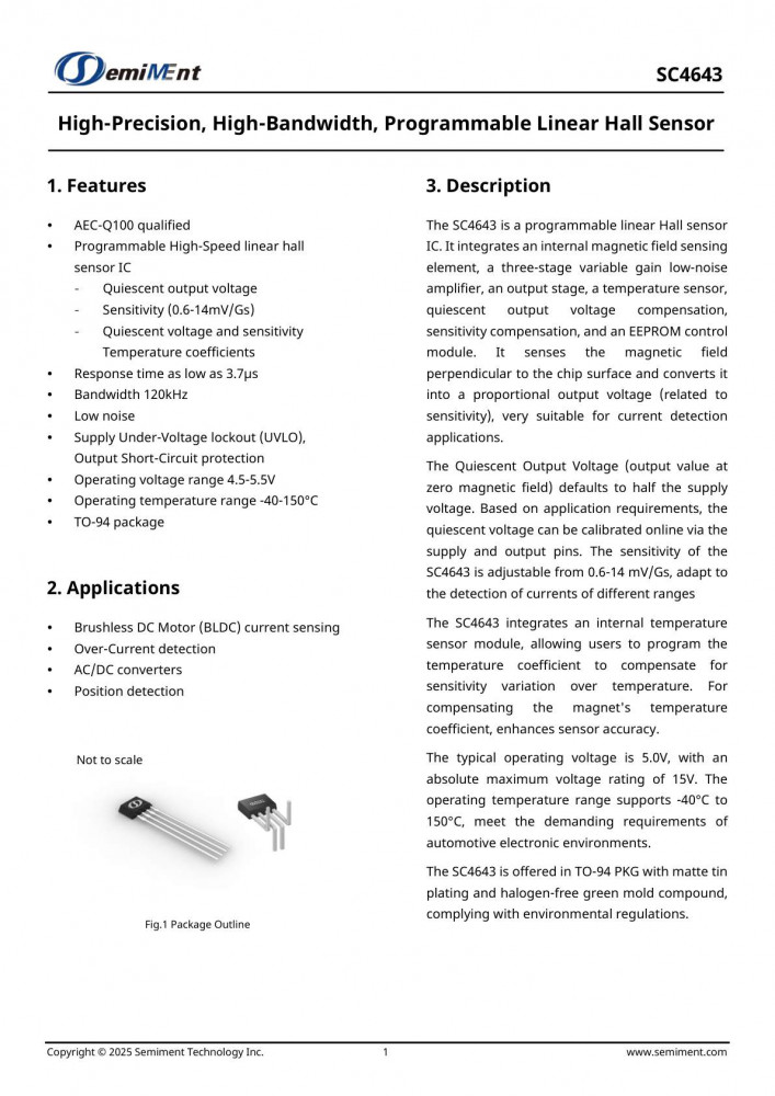 SC4643 technical document page 1