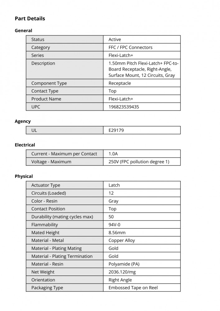 Technical document page 2 for product 2254330121