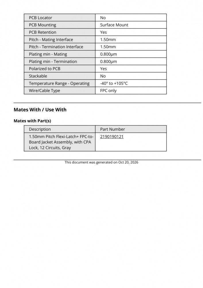 Technical document page 3 for product 2254330121